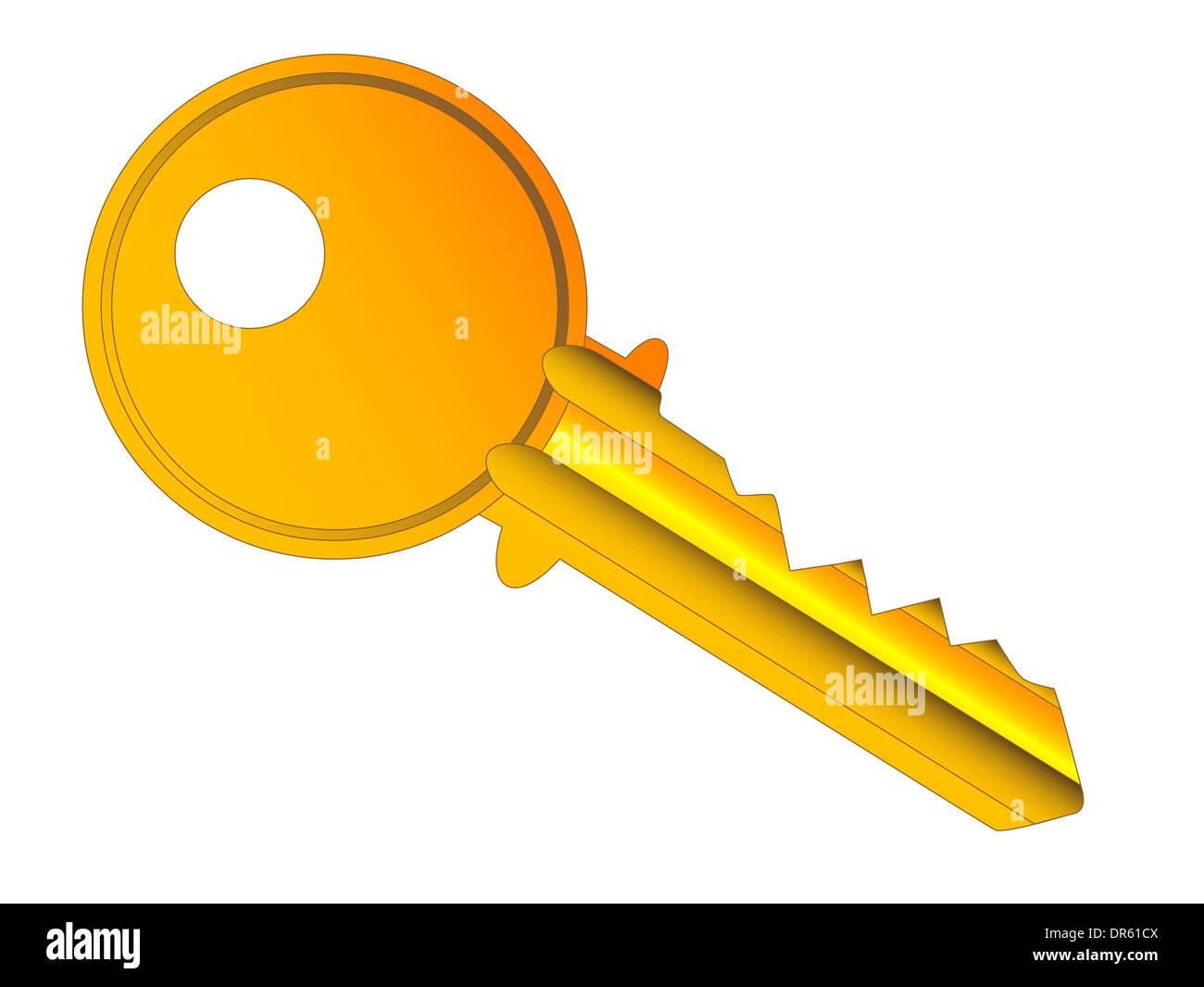 A typical brass latch key Stock Photo - Alamy