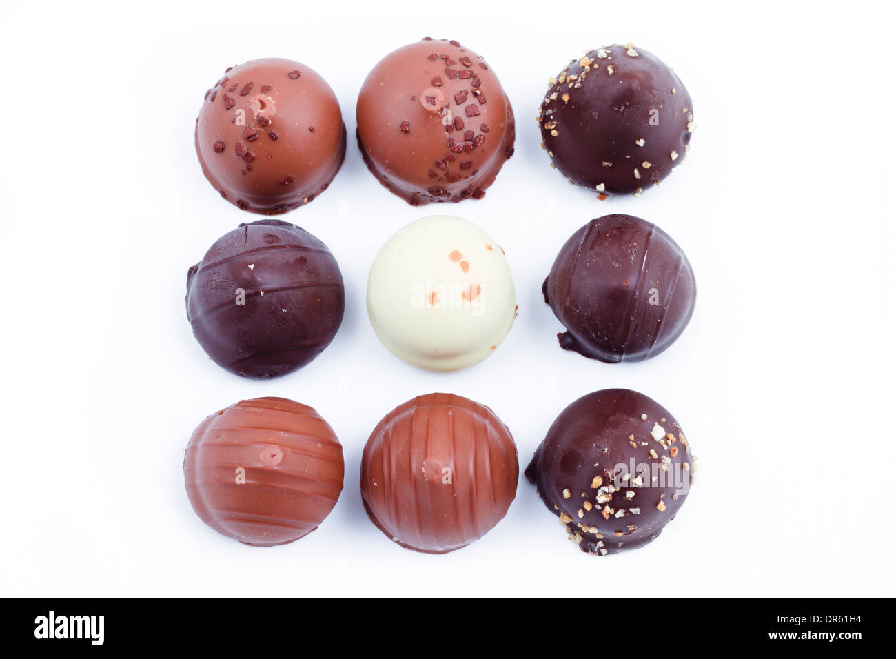 A collection of mixed chocolates and truffles Stock Photo - Alamy