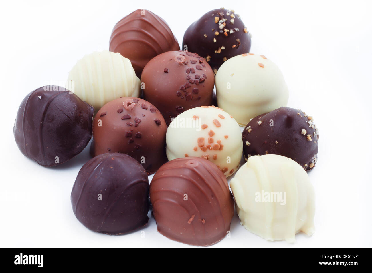 A collection of mixed chocolates and truffles Stock Photo - Alamy