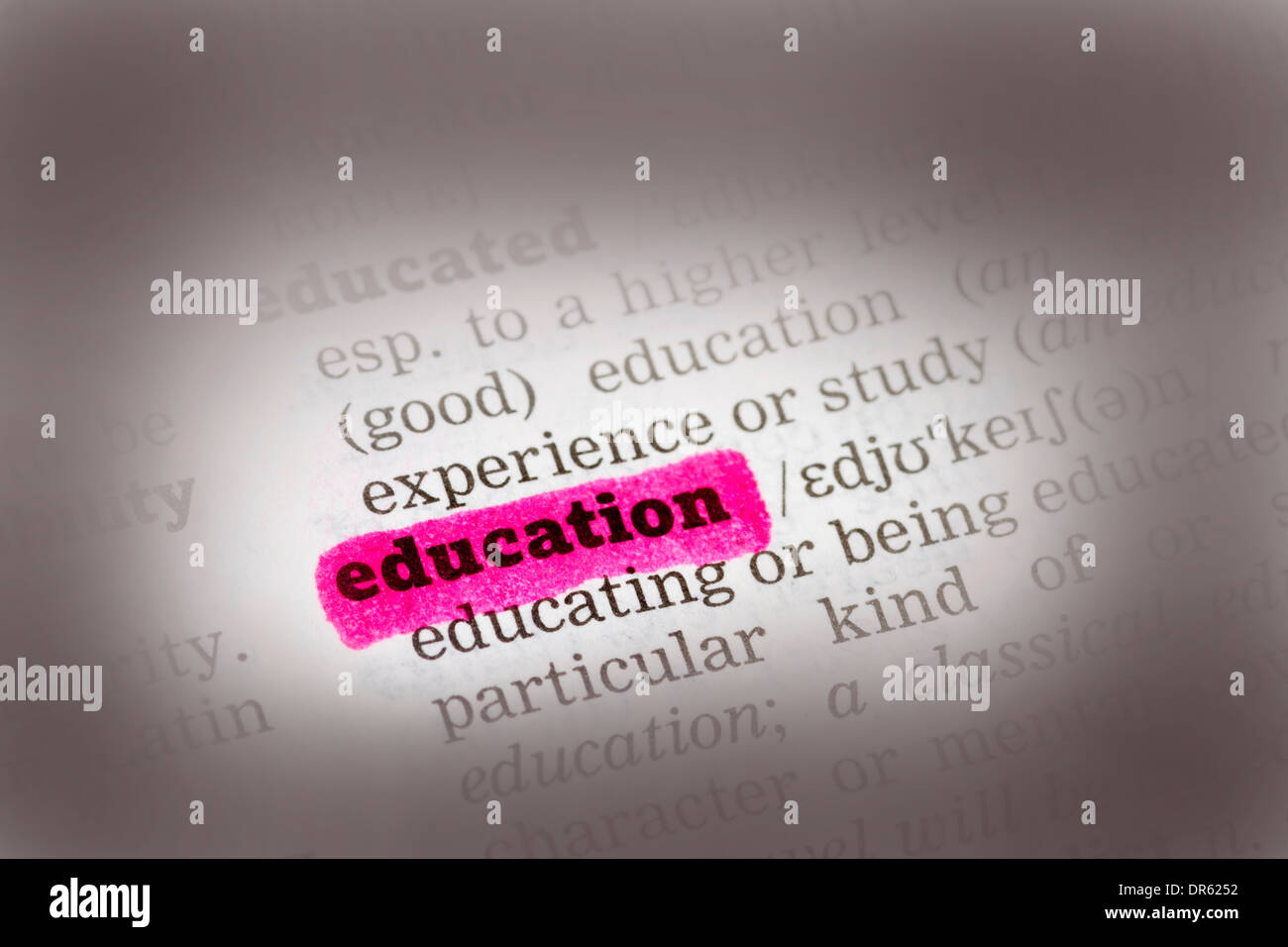 Education Dictionary Definition highkighted in pink marker Stock Photo ...