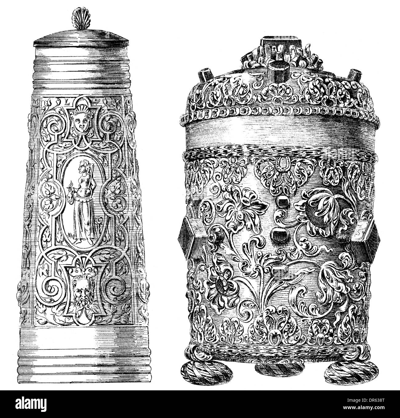 German Renaissance style, 16th century, Siegburger Schnelle beermug ...