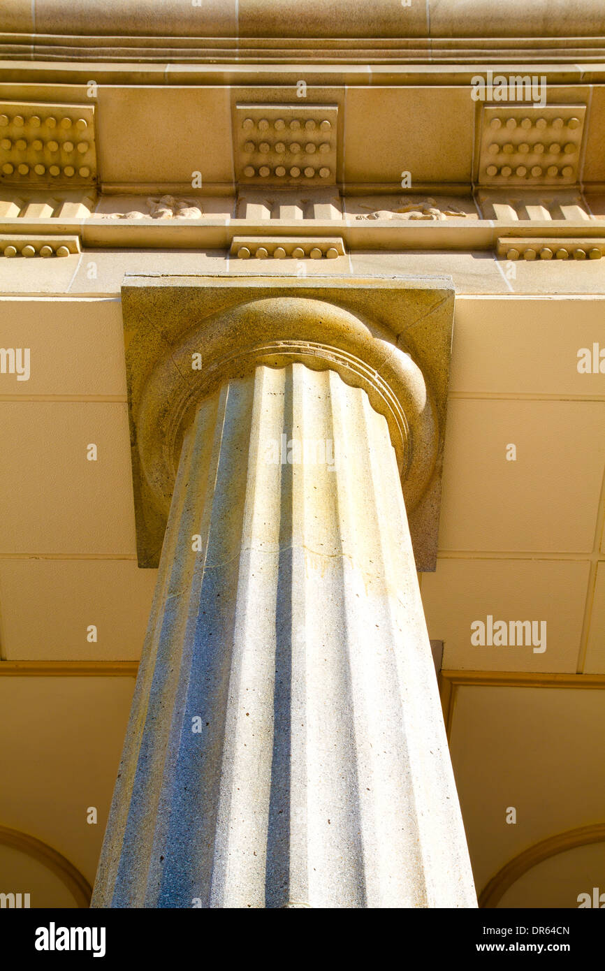 Steep View Of Classical Columns, Pillar, Architecture, Building, Roof ...
