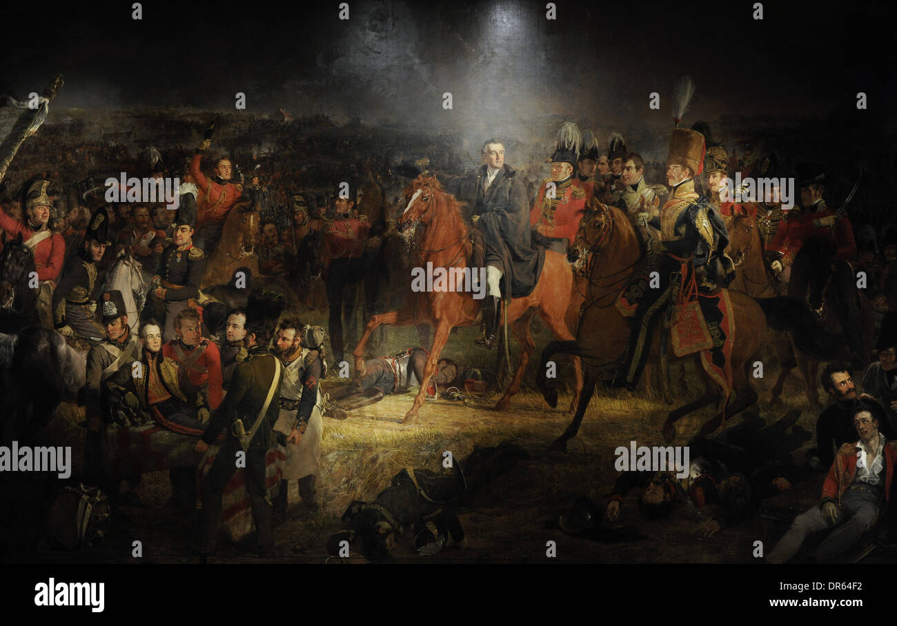 Jan Willem Pieneman (1779-1853). Dutch painter. The Battle of Waterloo ...