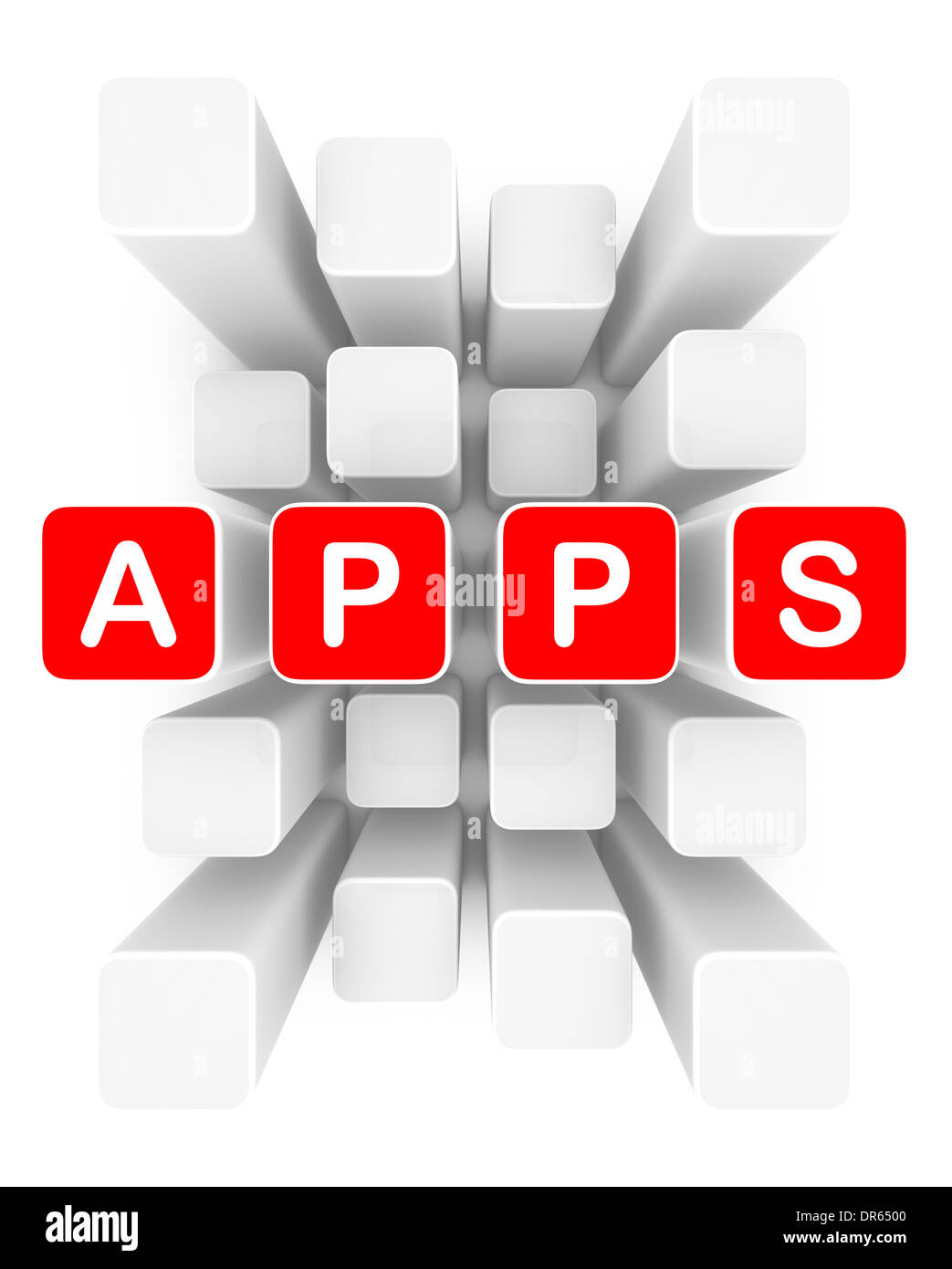 cloud of apps icons isolated on white background Stock Photo - Alamy