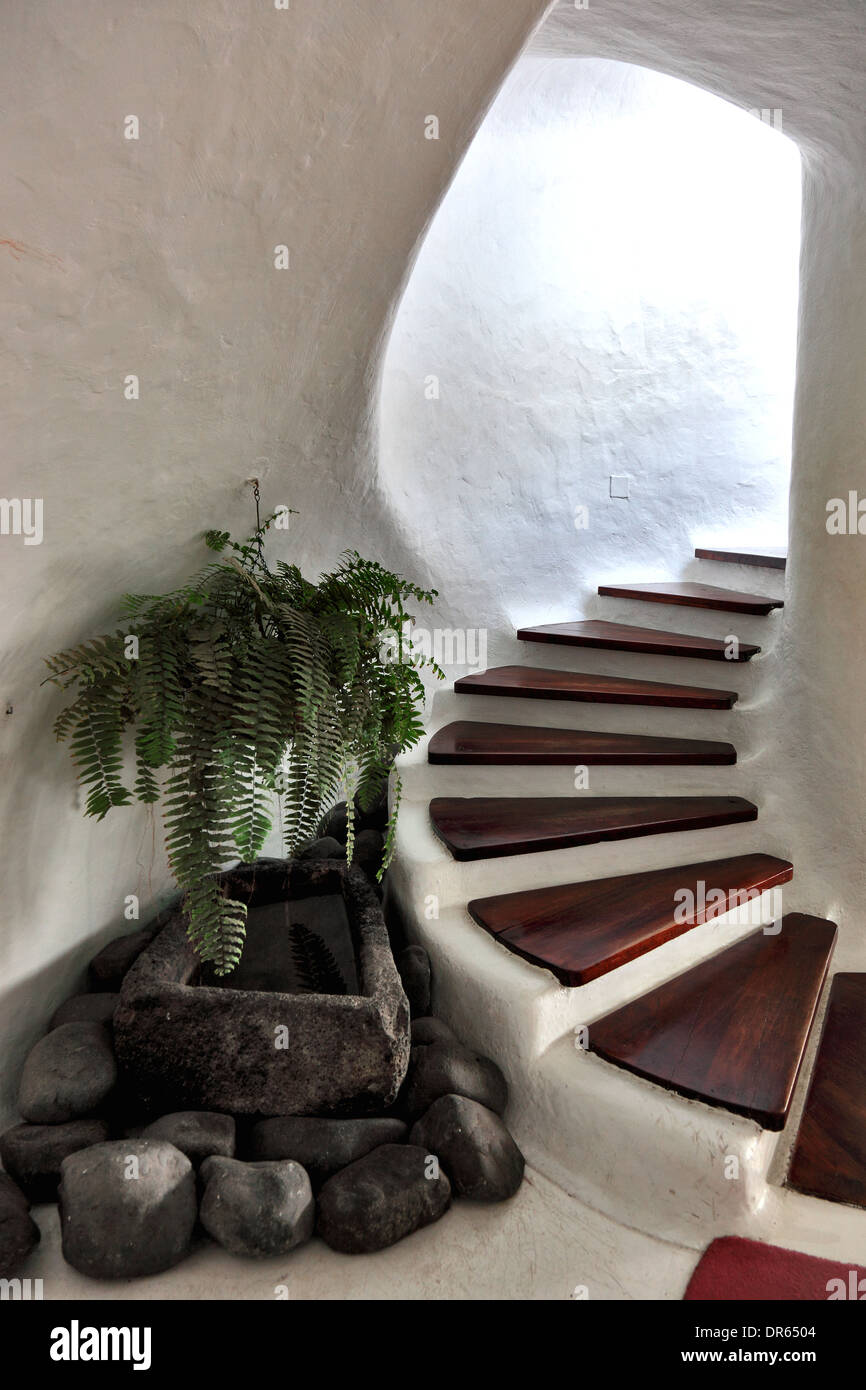 stairs, interior design, Mirador del Río is a viewpoint situated on an ...