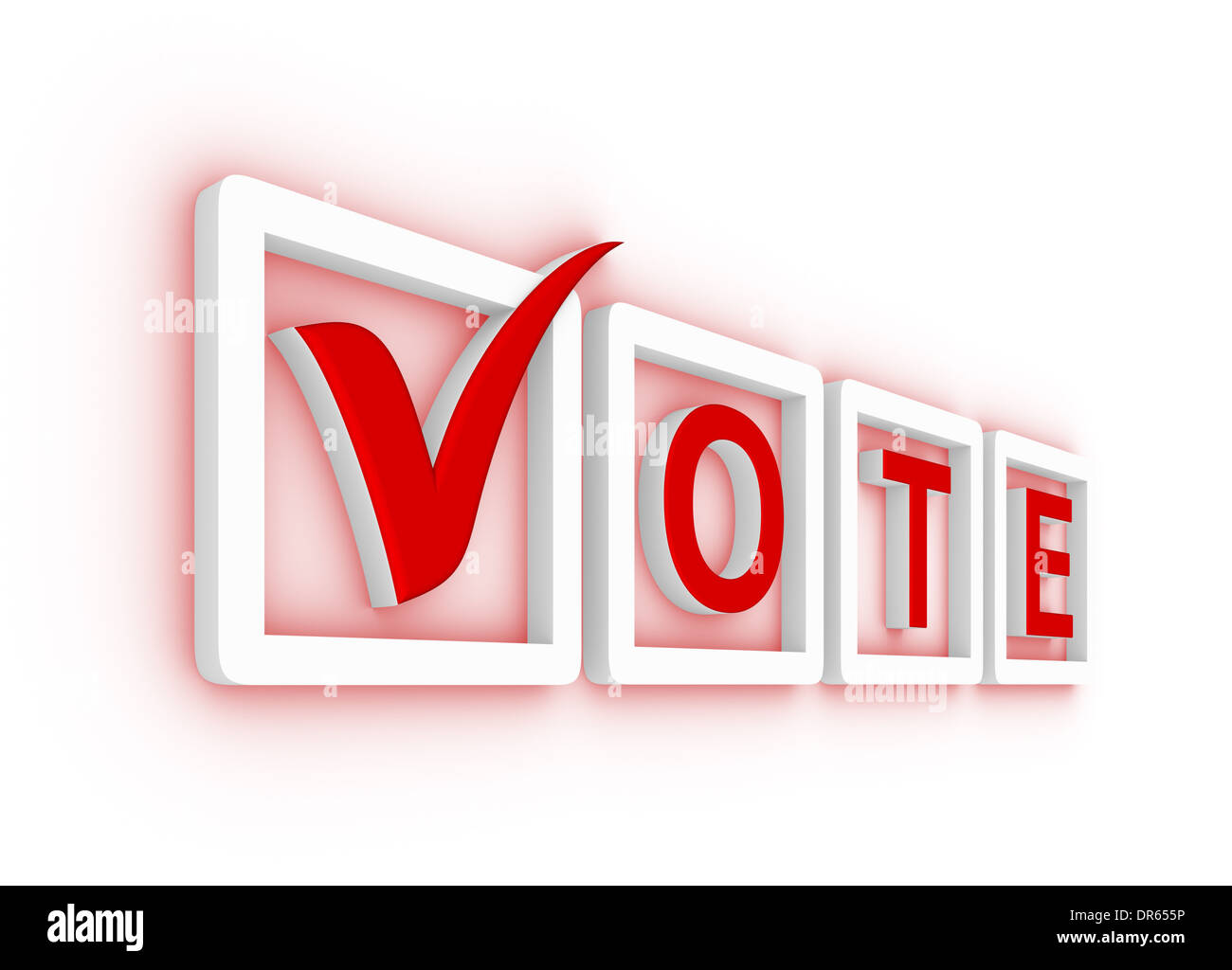 Vote with check mark and check boxes Stock Photo - Alamy