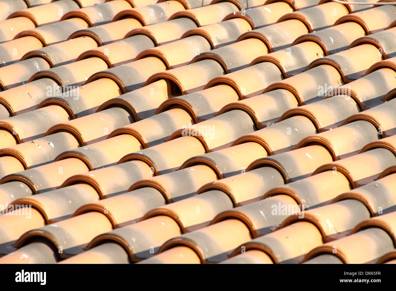 New orange roof tiles close up detail Stock Photo - Alamy