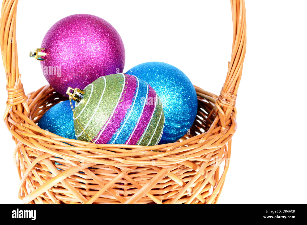 Basket of christmas balls hi-res stock photography and images - Alamy