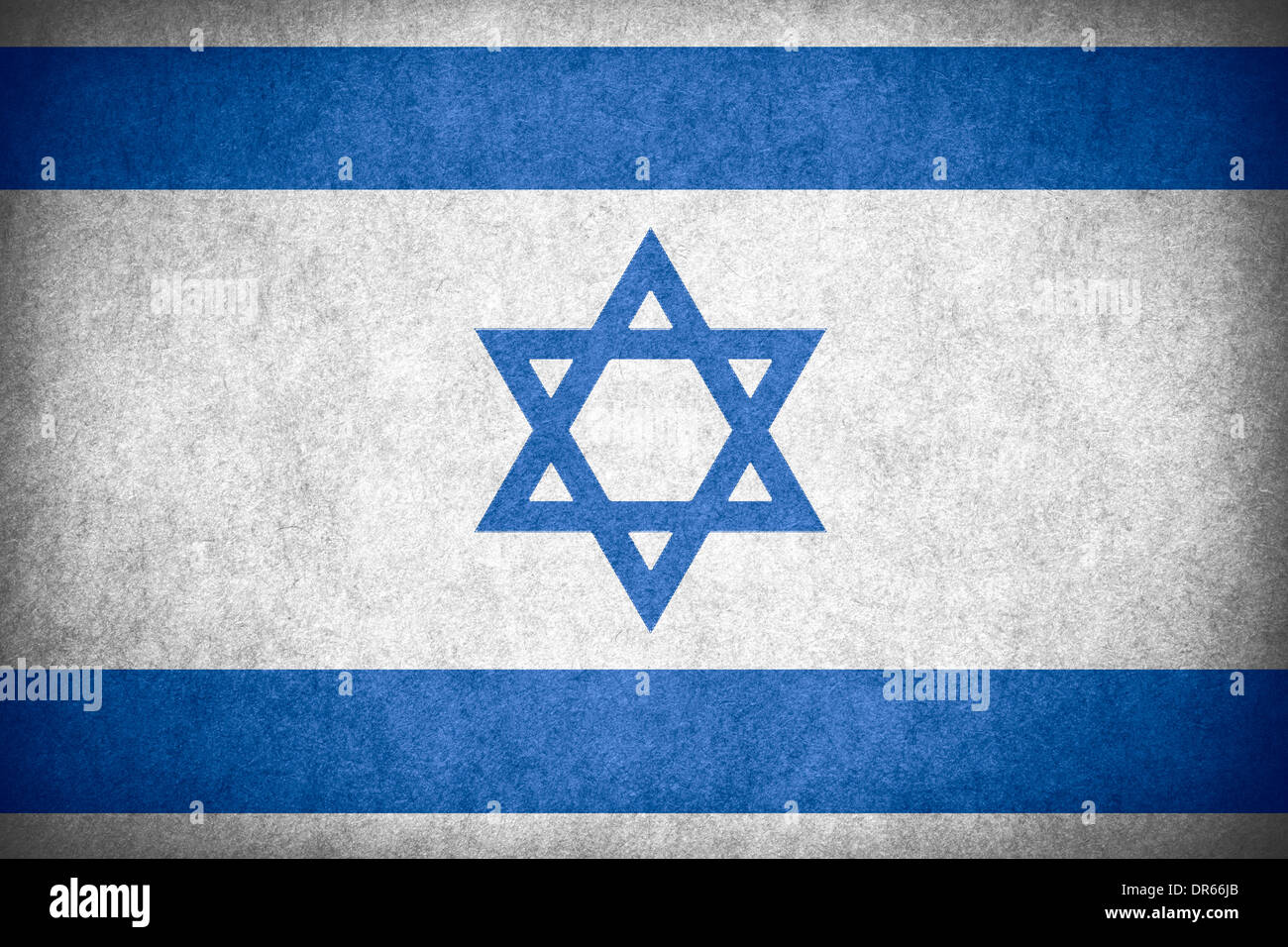flag of Israel or Israeli banner on paper rough pattern texture Stock ...
