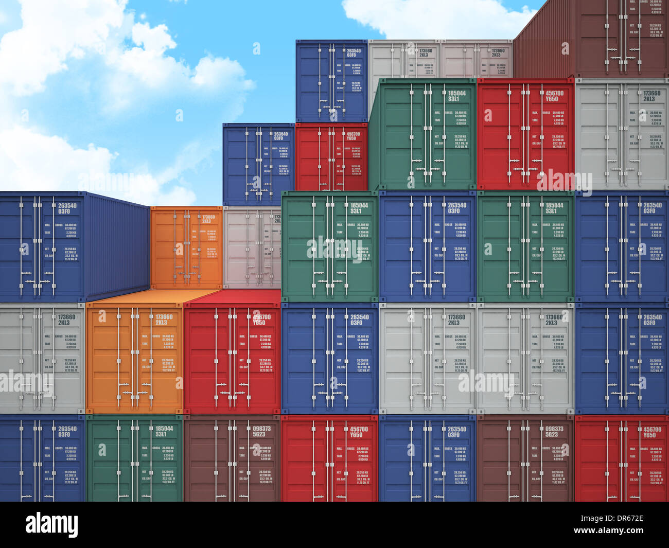 3d image of colorful container Stock Photo - Alamy