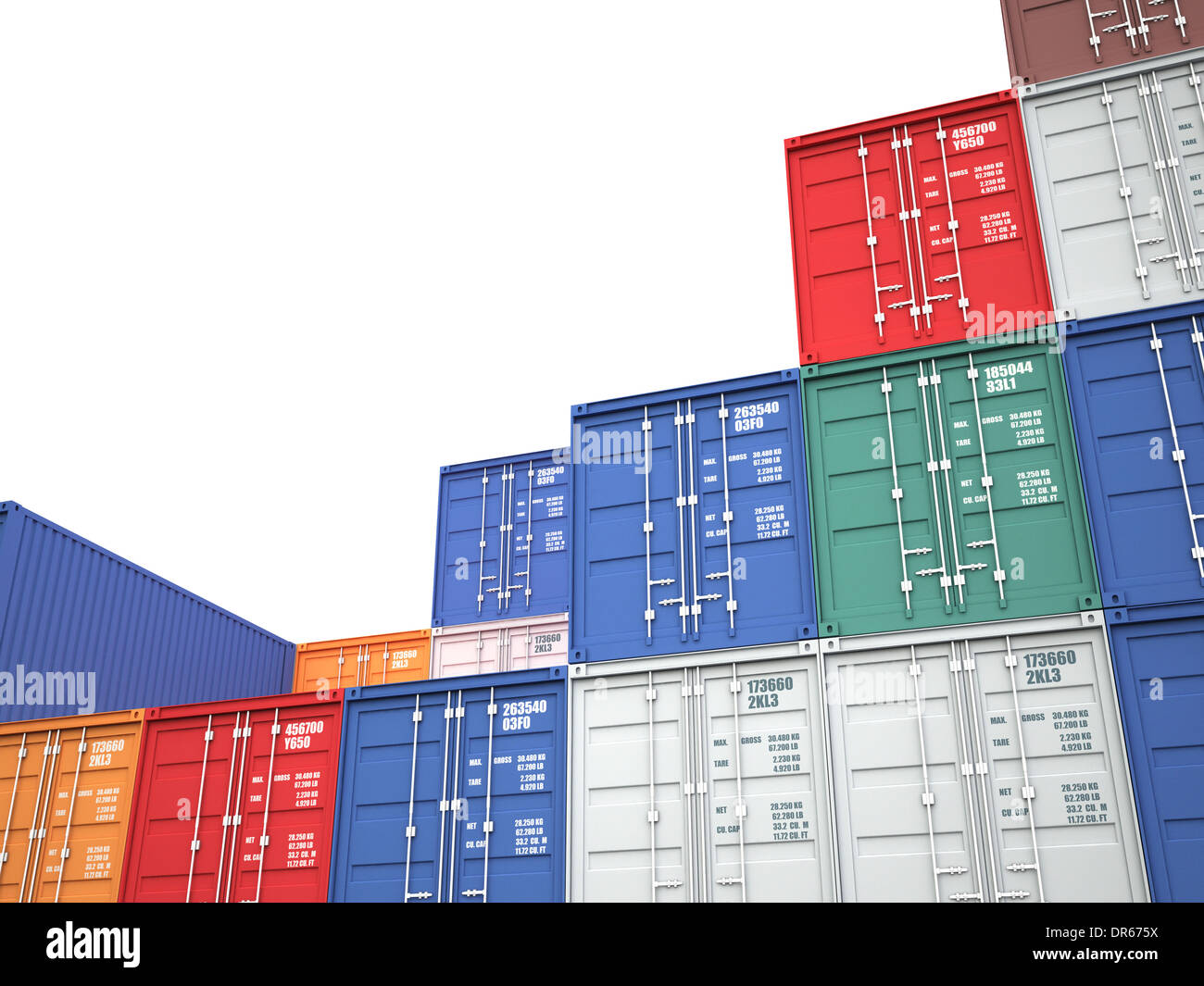3d image of colorful container Stock Photo - Alamy