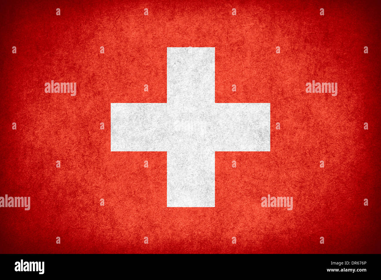 flag of Switzerland or Swiss banner on paper rough pattern texture ...