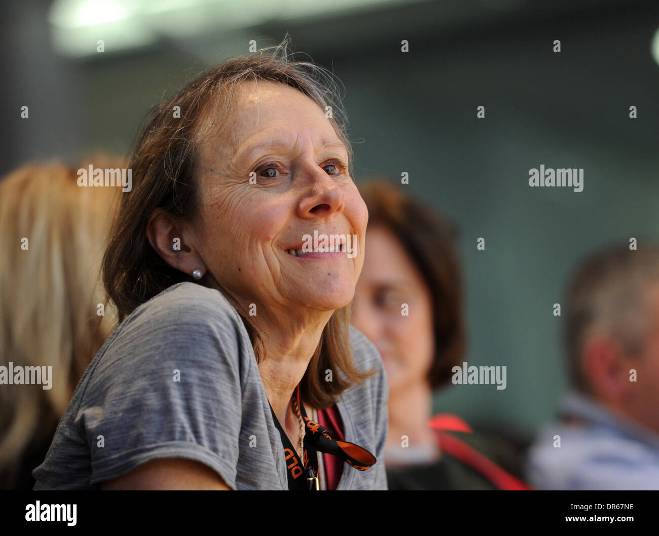 MUNICH/GERMANY - JANUARY 19: Esther Dyson (EDventure) smiles during the ...