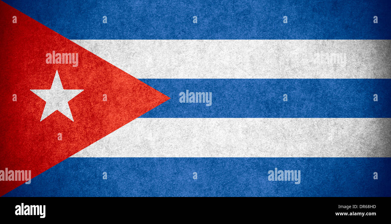 flag of Cuba or Cuban banner on paper rough pattern texture Stock Photo ...