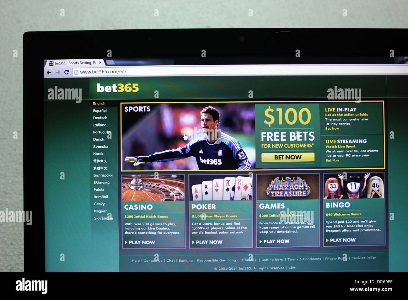 Bet 365 website hi-res stock photography and images - Alamy