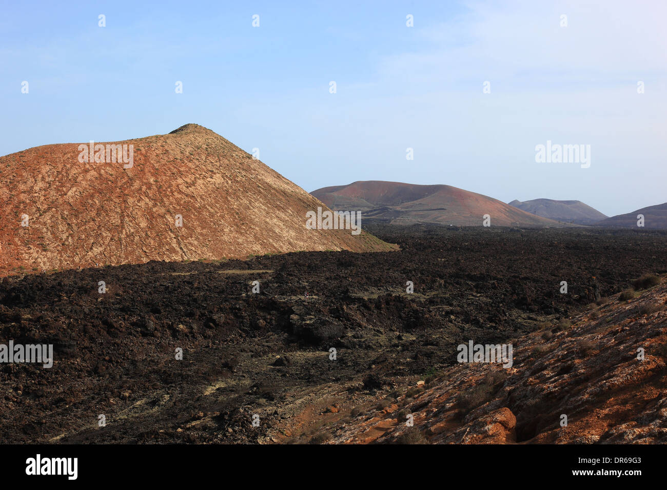 Montana area Calderata, extinct volcanic crater, Timanfaya National ...