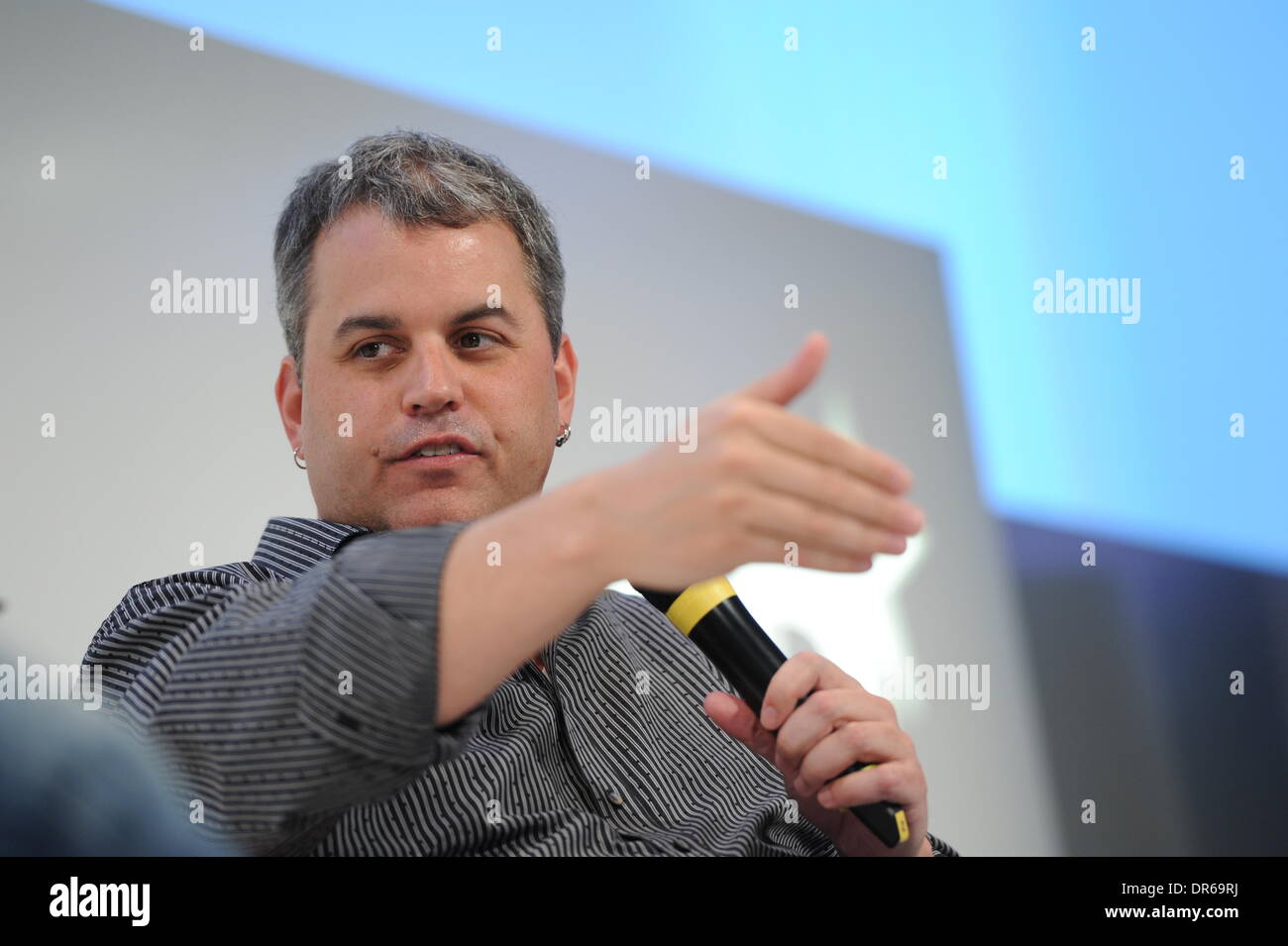 MUNICH/GERMANY - JANUARY 20: Cory Ondrejka (Facebook) gestures on the ...