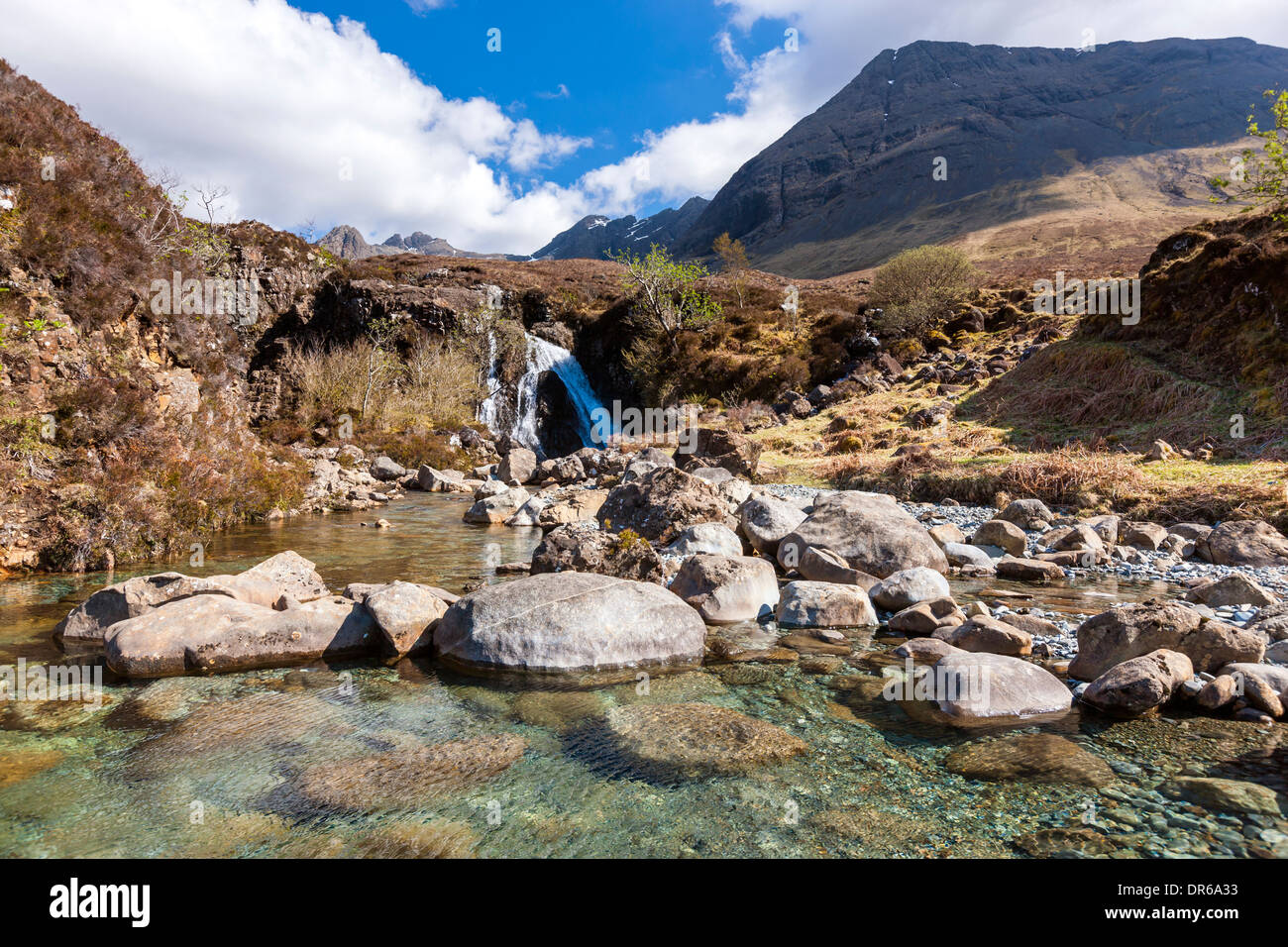 The Cuillin Hills from beside the Allt Coir a Mhadhaidh on the Fairy ...