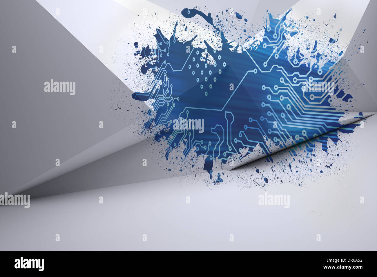 Splash showing circuit board Stock Photo - Alamy