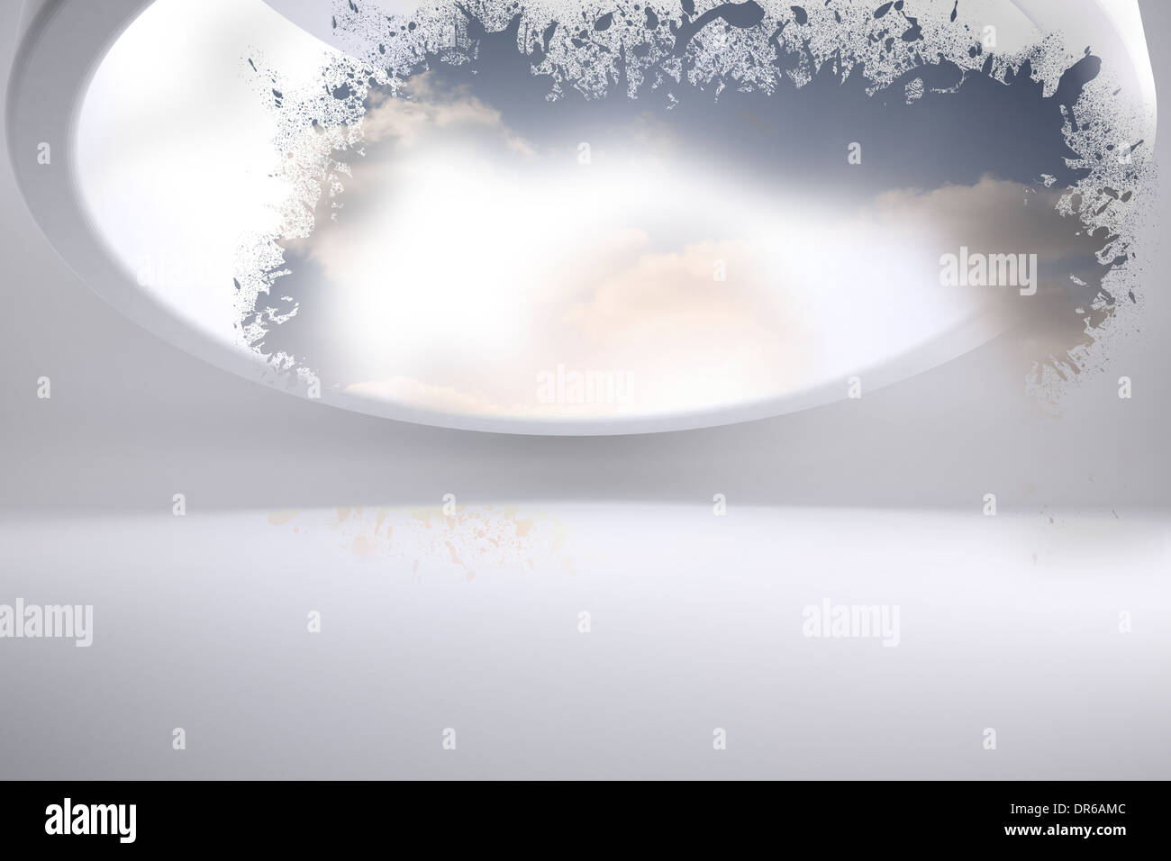 Splash showing cloudy sky Stock Photo - Alamy