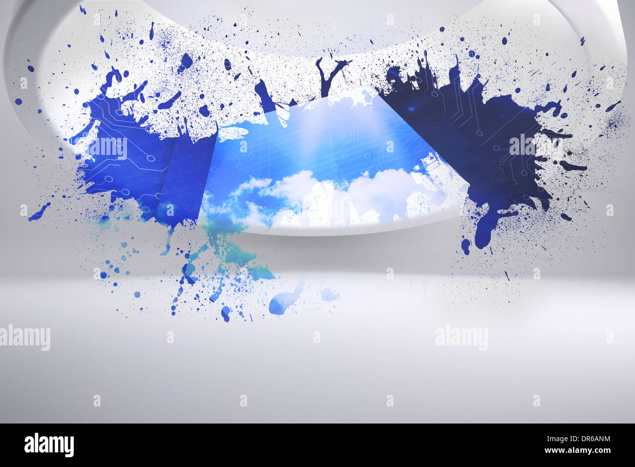 Splash showing cloud computing Stock Photo - Alamy