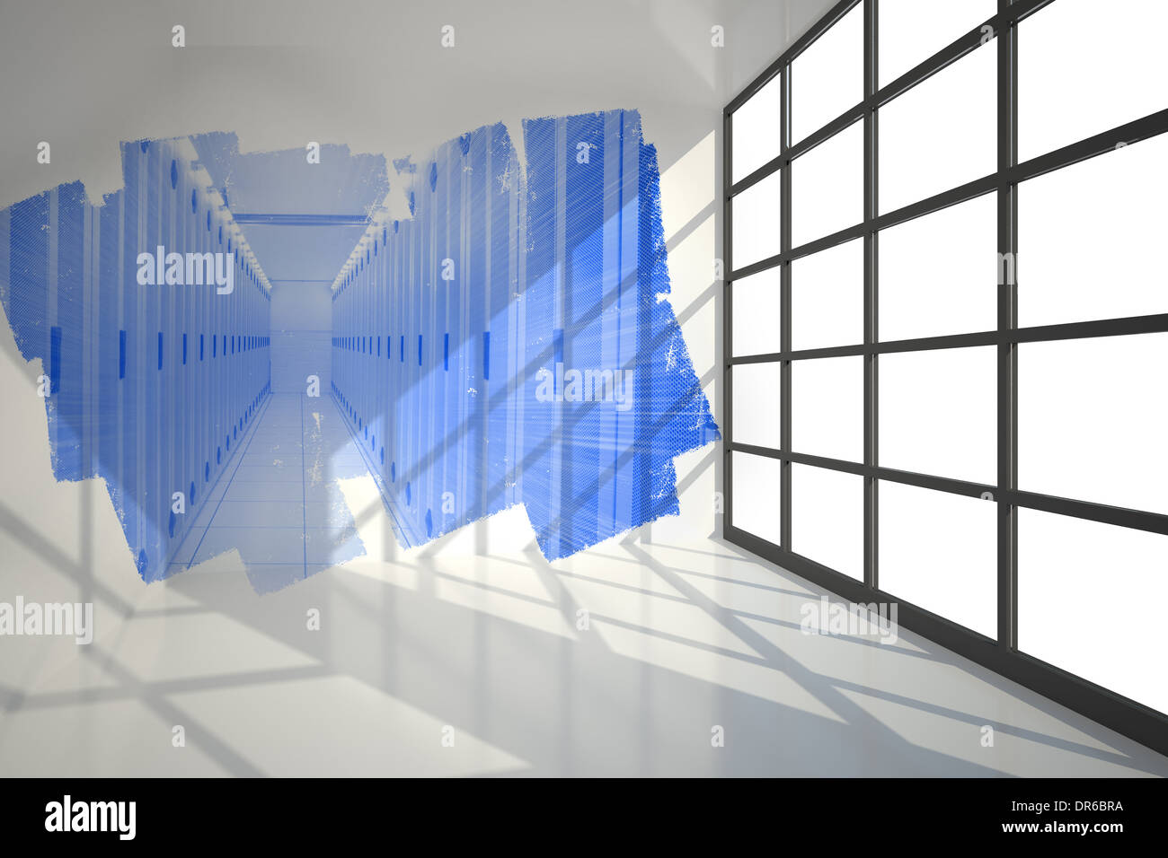 Abstract screen in room showing Stock Photo - Alamy