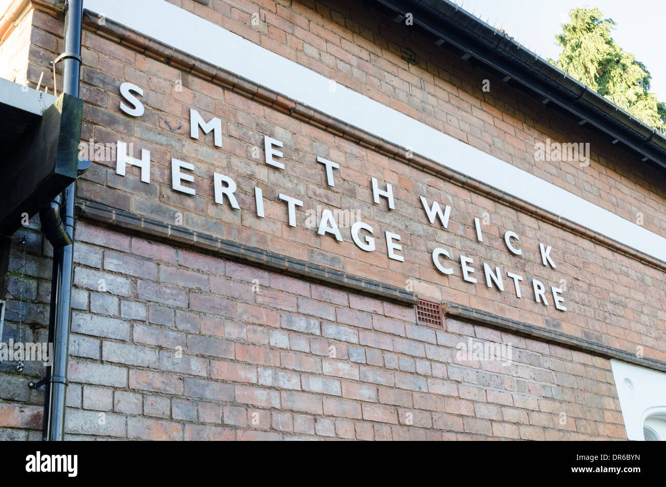 Smethwick Heritage Centre wall sign Stock Photo - Alamy