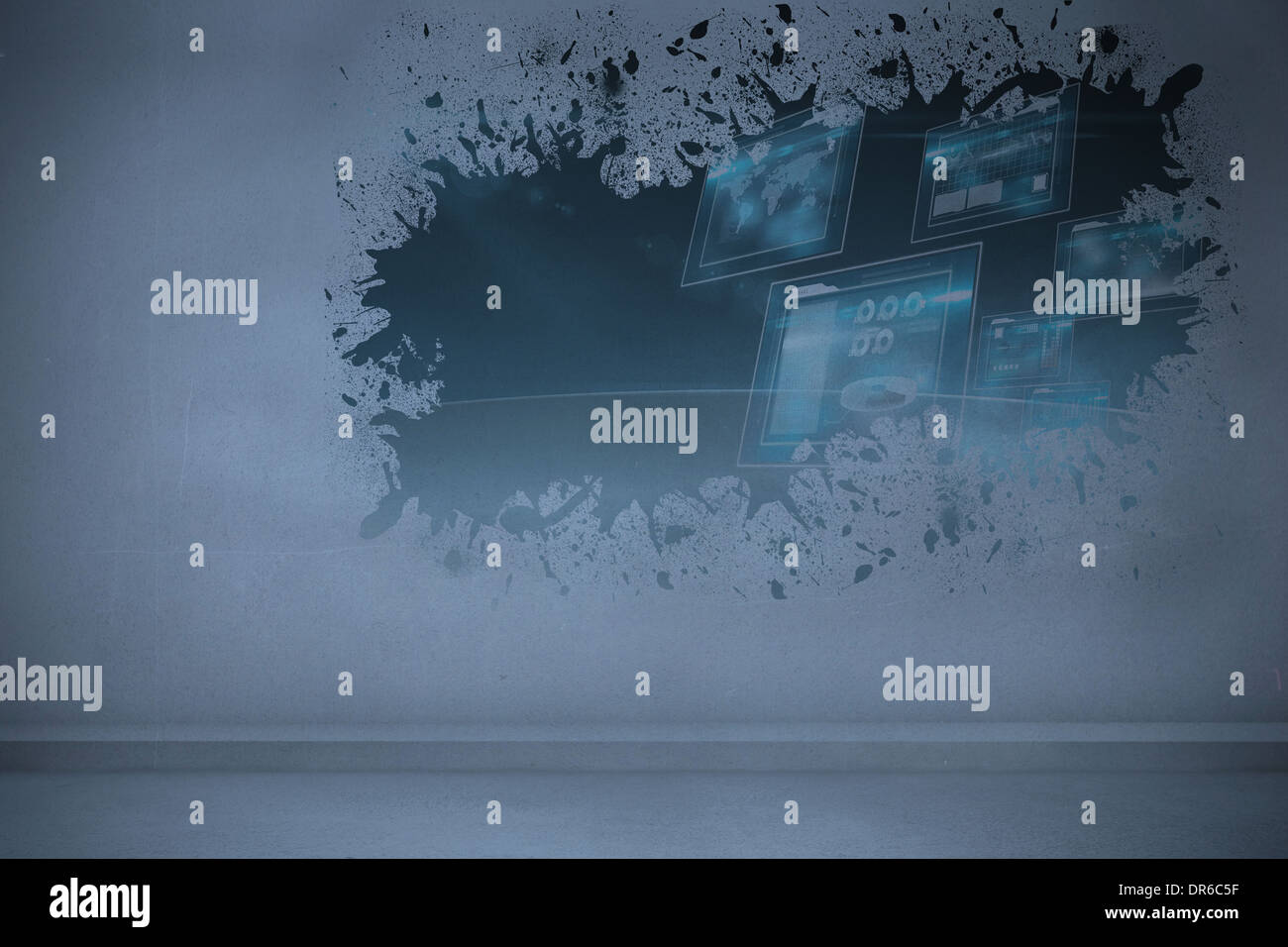 Splash showing technology interface Stock Photo - Alamy