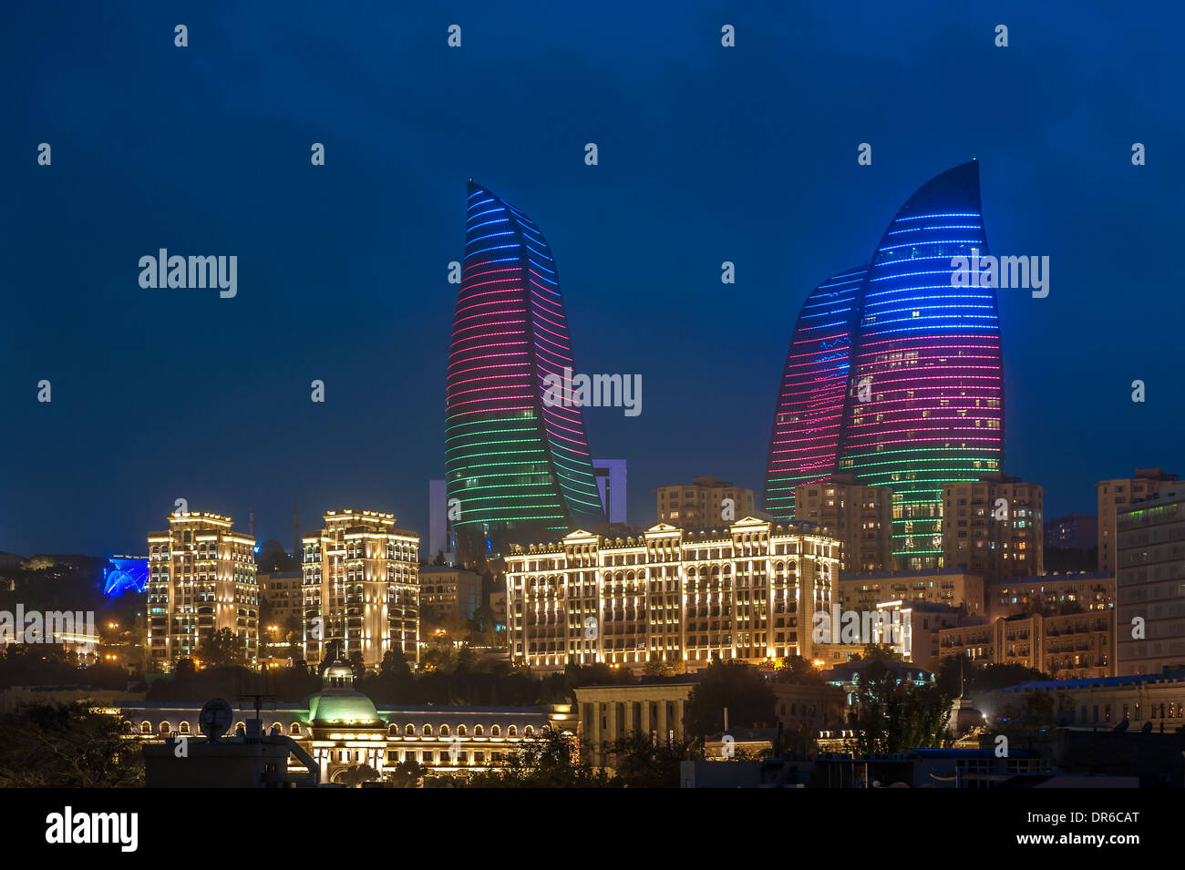 Flame towers baku hi-res stock photography and images - Alamy