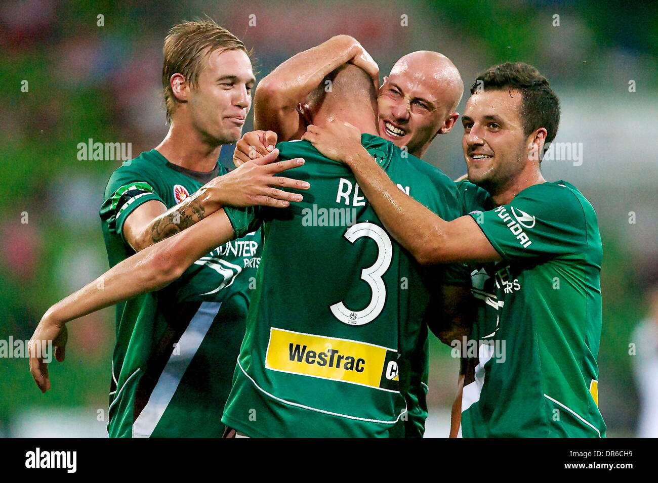 Melbourne, Australia. 17th Jan, 2014. TAYLOR REGAN (3) defender of the ...