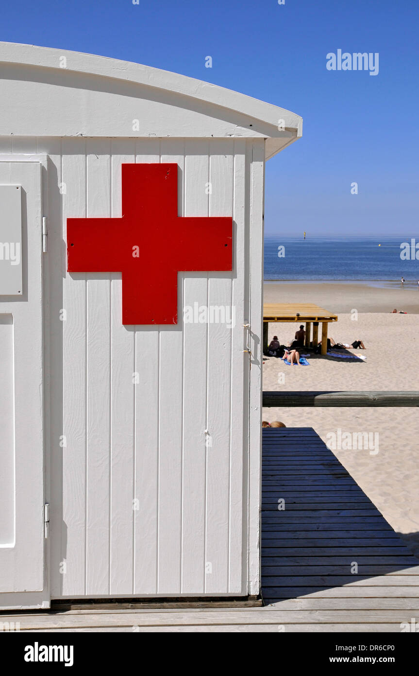 First aid cabin on the beach hi-res stock photography and images - Alamy