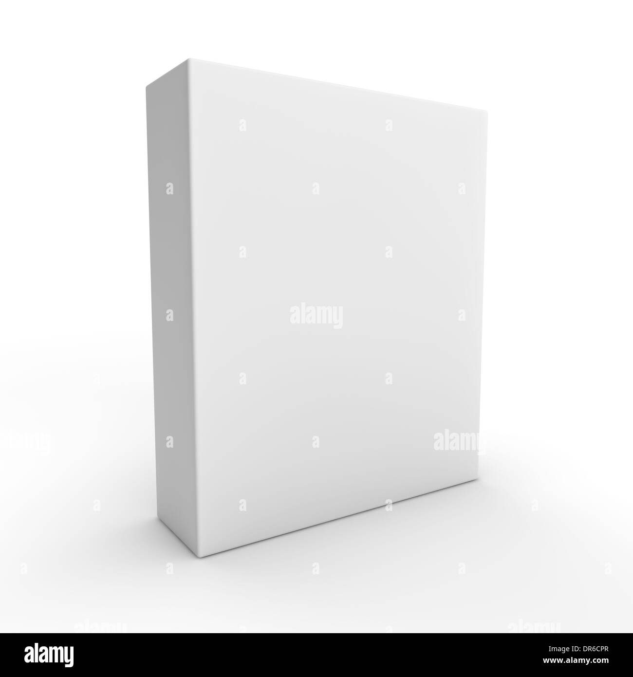 3d visual of a tall flat white box isolated on a white background Stock ...