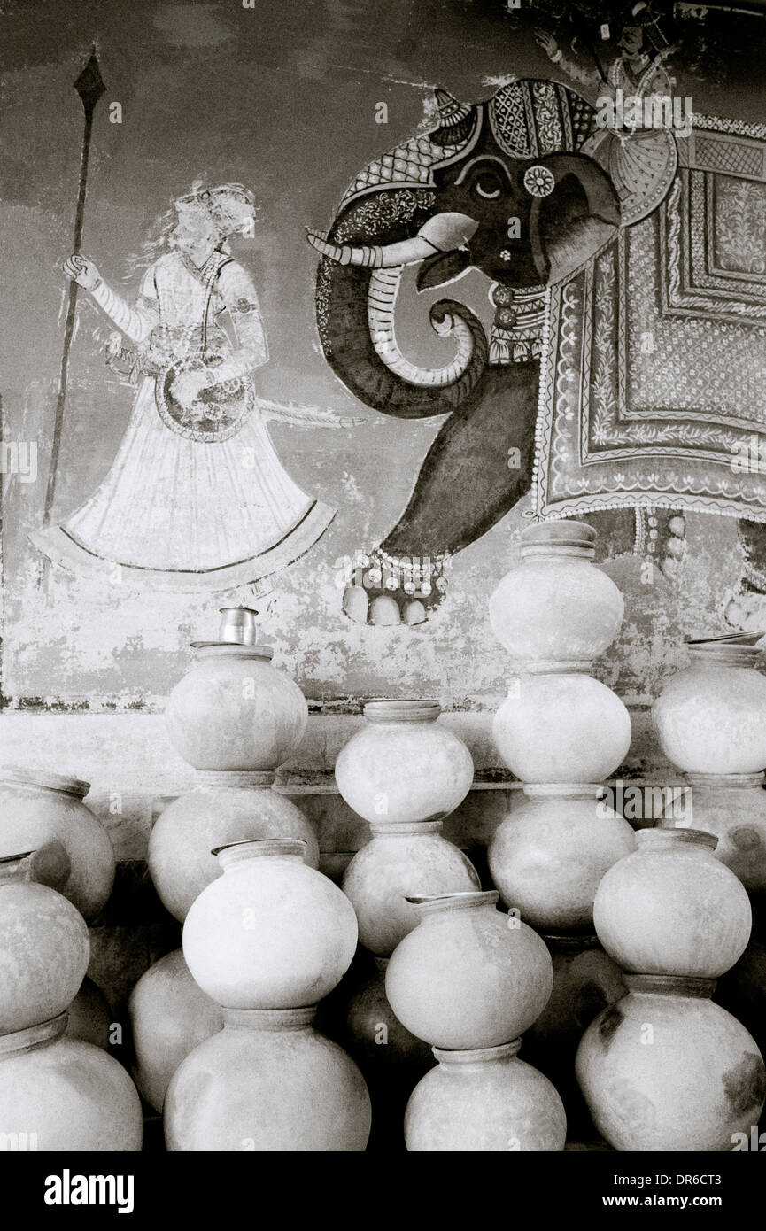 Street scene in Blue City Brahmpur Brahmpuri in Jodhpur in Rajasthan in ...