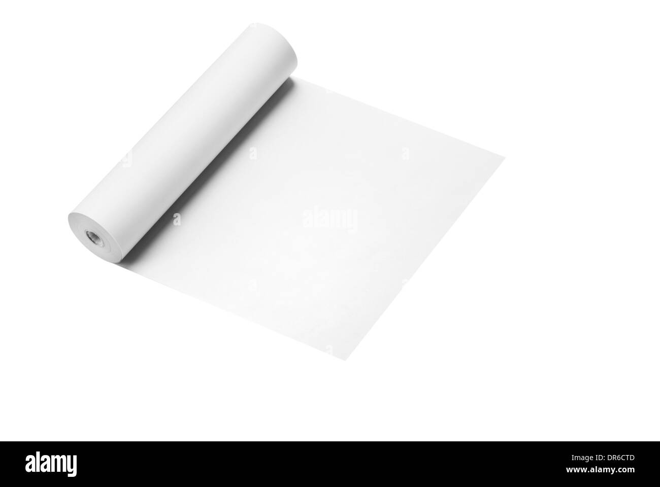 Roll of thermal fax paper, isolated on white Stock Photo - Alamy