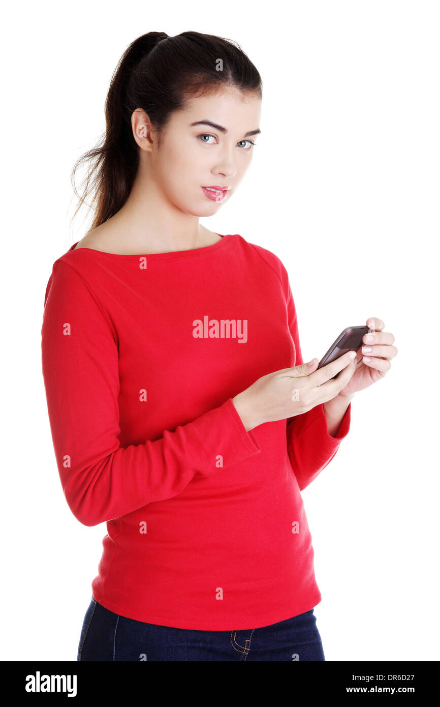 Useing phone hi-res stock photography and images - Alamy