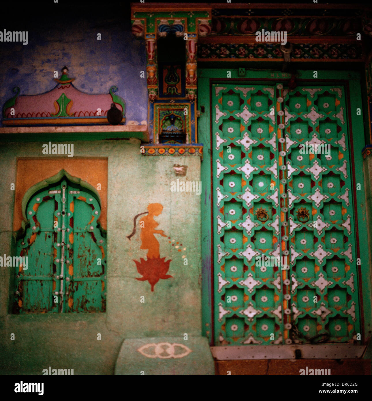 Brahmpur Brahmpuri Blue City Old Town Quarter in Jodhpur in Rajasthan ...