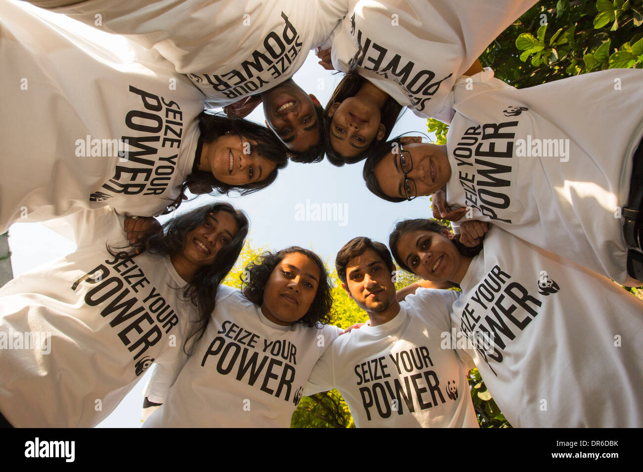 WWF India staff wearing Seize your Power T shirts, a campaign to ...