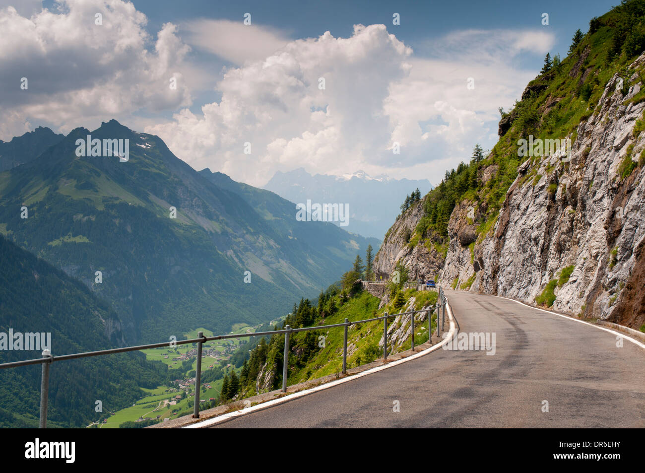 Klausenstrasse towards the Klausenpass (1948m), western approach from ...