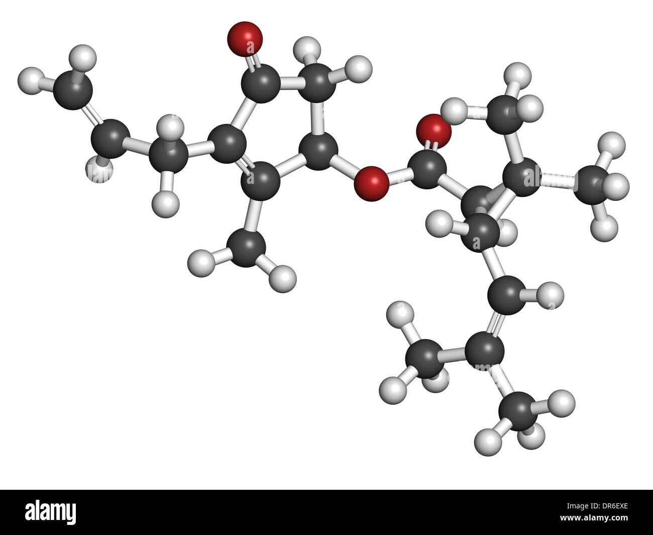 Allethrin pyrethroid insecticide molecule hi-res stock photography and ...