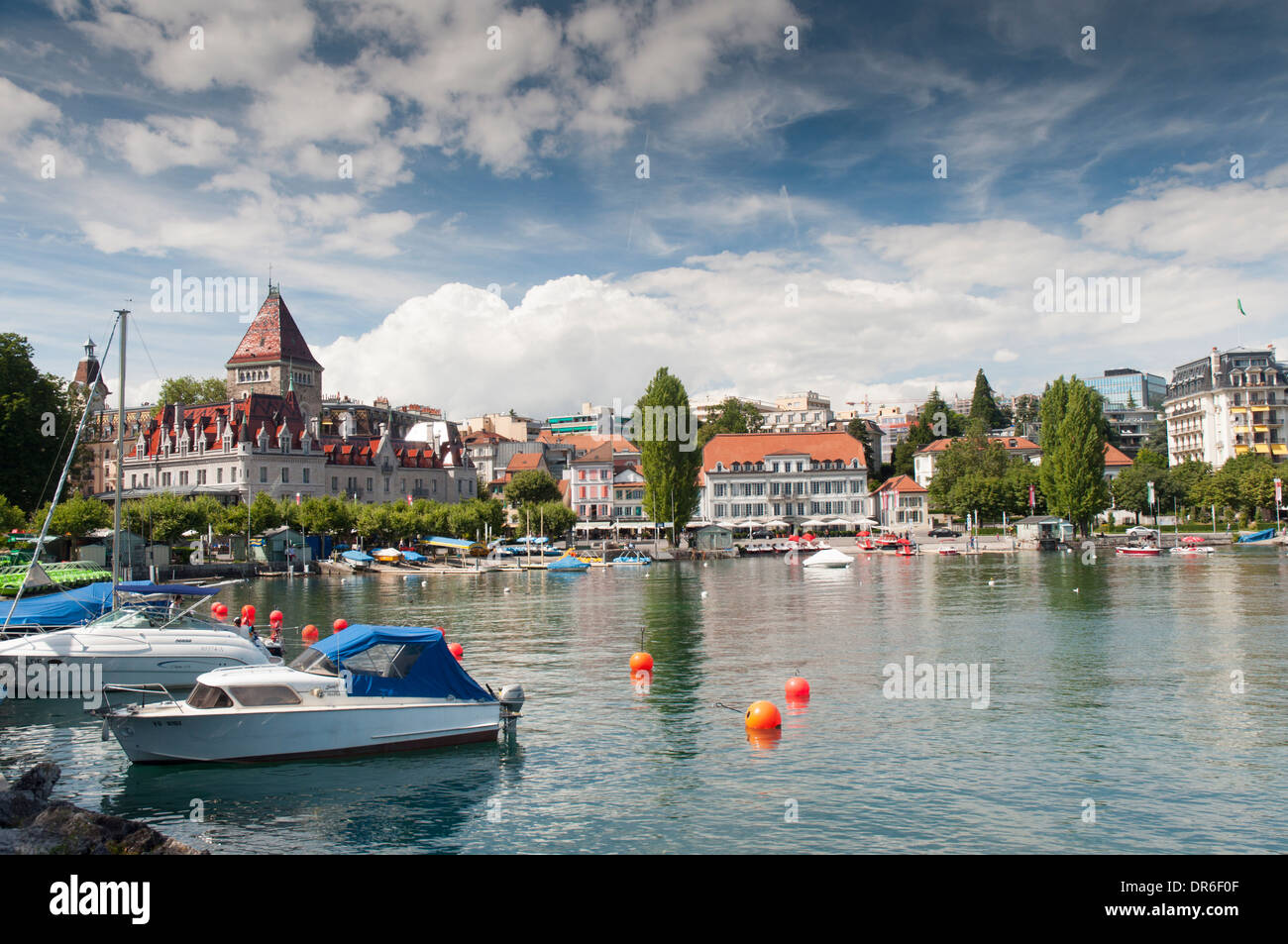 View of Lausanne from Lake Geneva, Switzerland Stock Photo - Alamy
