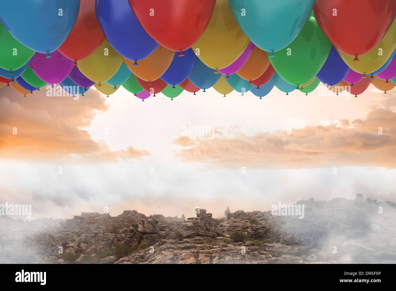 Balloons above clouds hi-res stock photography and images - Alamy