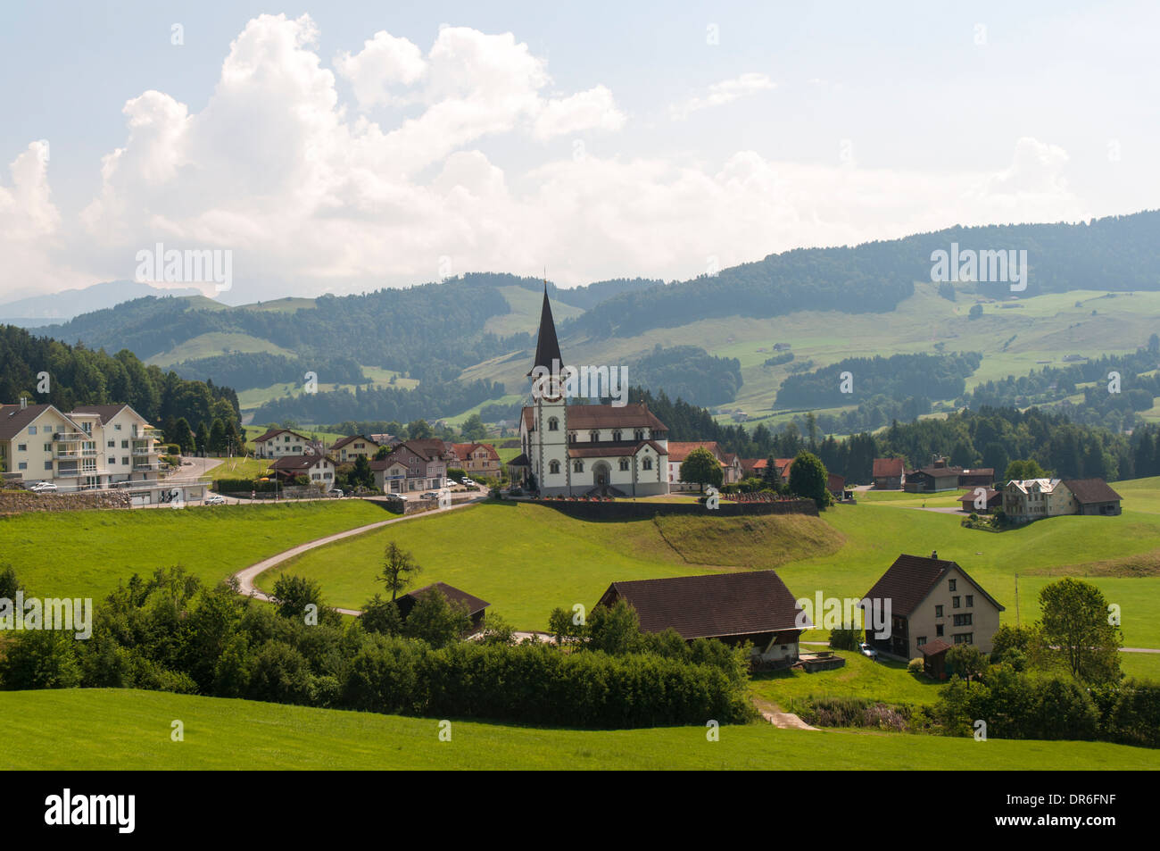 View of the town of Trogen in Appenzellerland, Switzerland Stock Photo ...