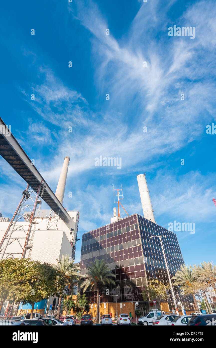 Israel. The Israel's Electric Company (IEC) Hadera power plant Stock ...