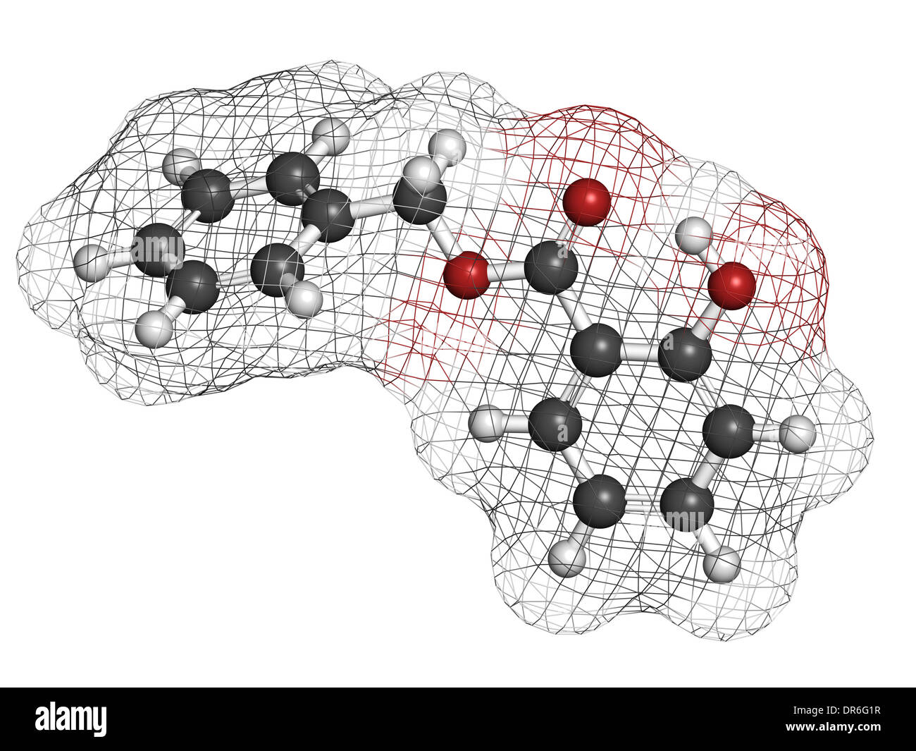 Benzyl salicylate (benzyl 4-hydroxybenzoate) molecule. Used in ...