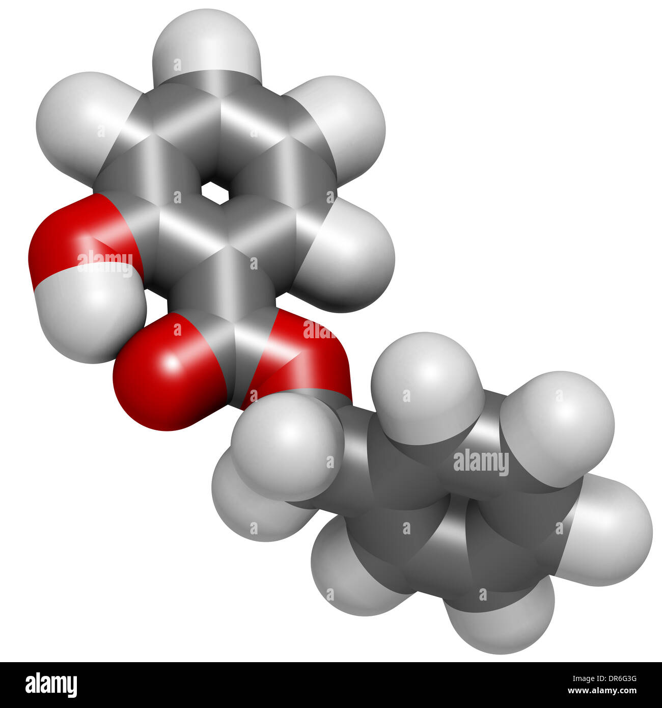 Benzyl salicylate (benzyl 4-hydroxybenzoate) molecule. Used in ...