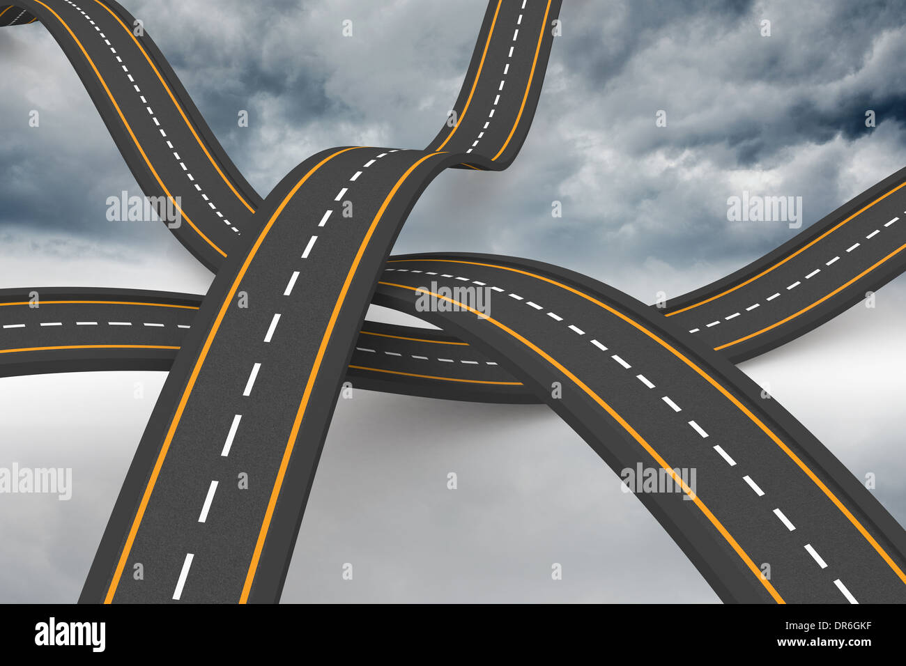 Bumpy roads crossing backdrop Stock Photo - Alamy