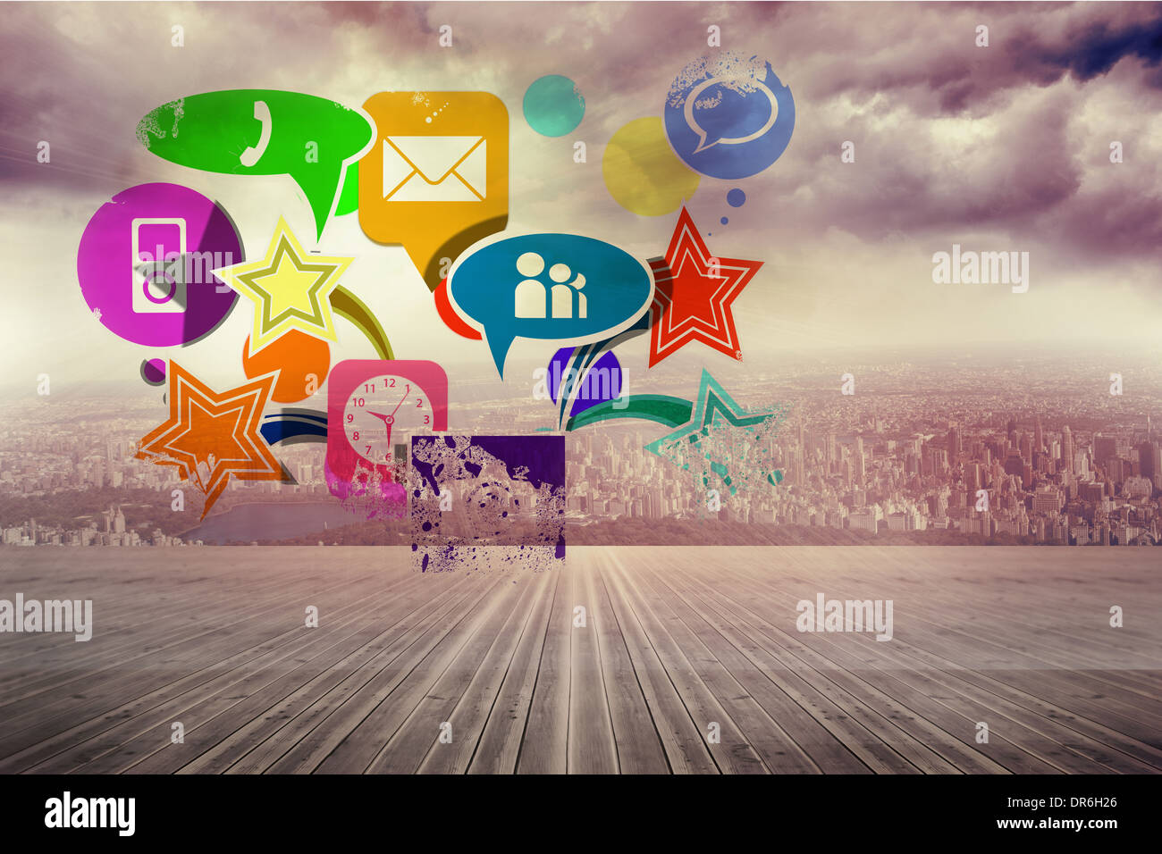Splash showing application icons Stock Photo - Alamy