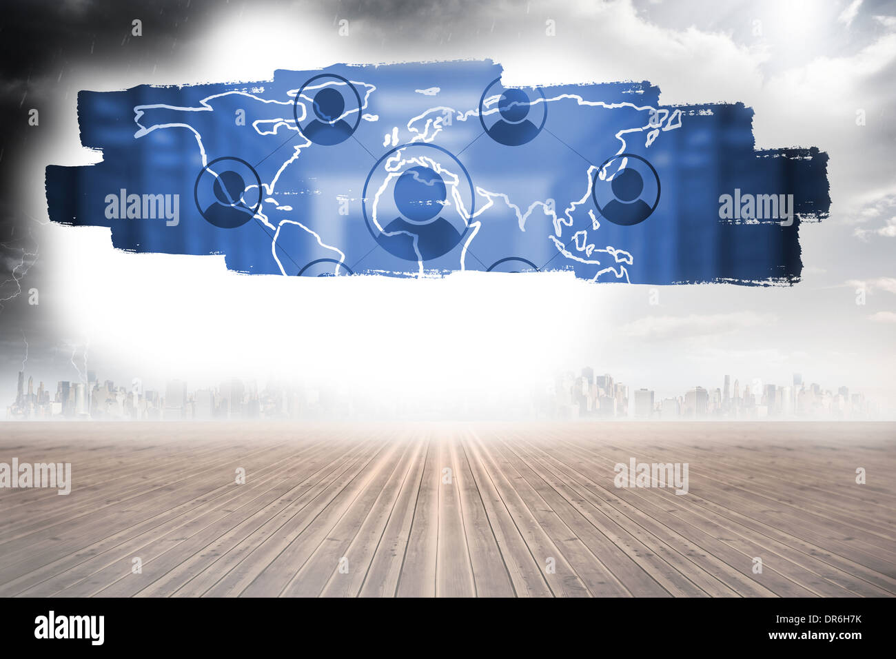 Screen showing international community Stock Photo - Alamy