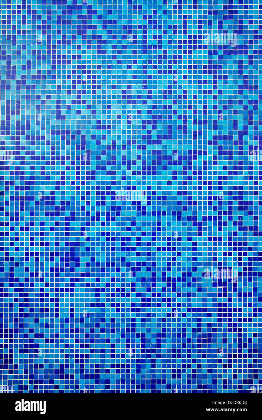 Blue tile mosaic Stock Photo - Alamy