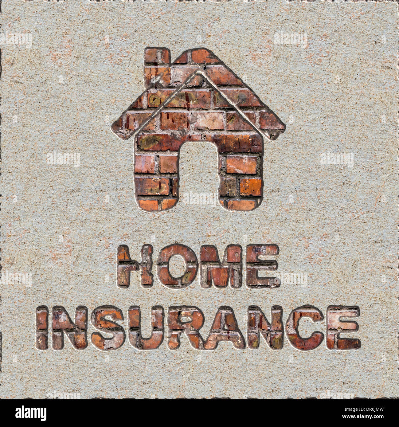 Home Insurance Concept on the Brick Wall Stock Photo - Alamy